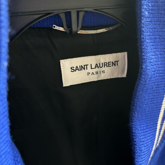 Yves Saint Laurent | Jackets & Coats | Saint Laurent Mens Teddy Varsity ...